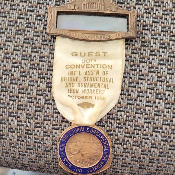 Other | 1958 Vintage Iron Workers Convention Badge | Poshmark